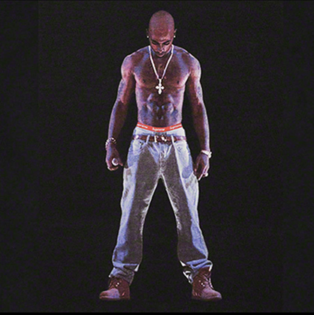 Supreme Tupac Hologram Tee Light Slate - AuthentKicks